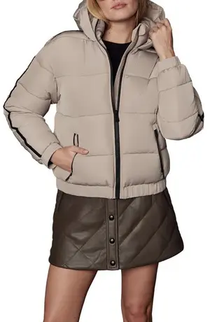 ALP N ROCK Whitney Water-repellent Hooded Puffer Jacket - Stone