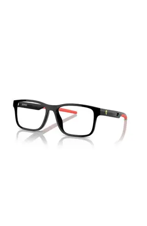 SCUDERIA FERRARI 56mm Rectangle Eyeglasses - Black