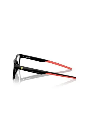 SCUDERIA FERRARI 56mm Rectangle Eyeglasses - Black