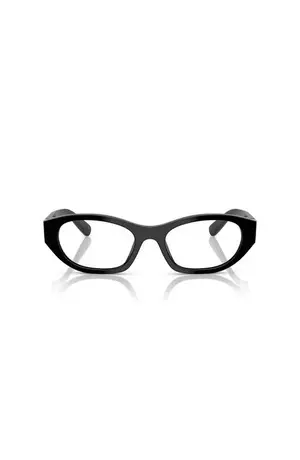 Miu Miu Irregular Acetate Eyeglasses With Gold Tone Logo Detail