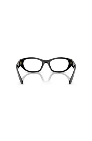 Miu Miu Irregular Acetate Eyeglasses With Gold Tone Logo Detail