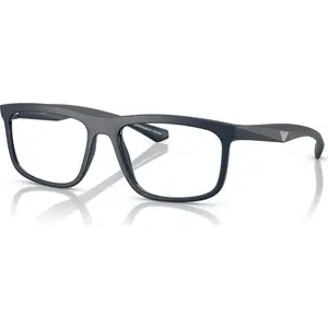 Emporio Armani 53mm Square Full Rim Eyeglasses - Blue