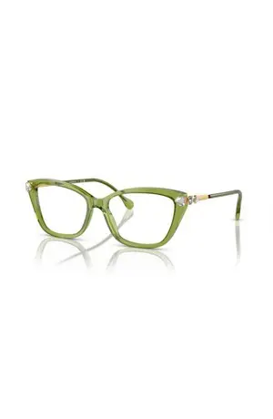 SWAROVSKI Cat Eye Optical Glasses Green