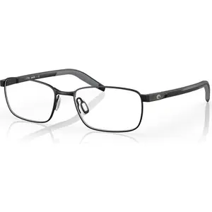 COSTA 53mm Rectangle Full Rim Eyeglasses - Black