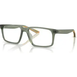Armani Exchange 55mm Rectangle Full Rim Eyeglasses - Green