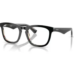 Burberry 51mm Square Optical Glasses - Black