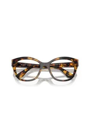 Miu Miu 54mm Square Optical Glasses - Tortoise