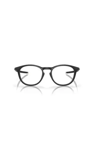 Oakley 52mm Round Full Rim Eyeglasses - Black