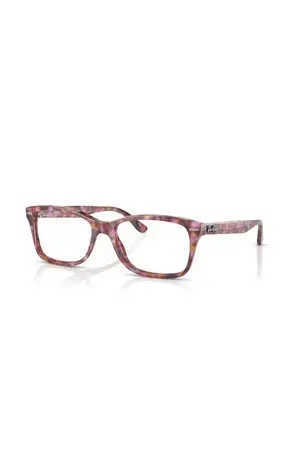 Ray-ban 55mm Square Optical Glasses - Red