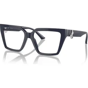 JIMMY CHOO 52mm Cat Eye Optical Glasses - Blue