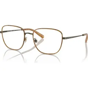 Brooks Brothers 54mm Square Optical Glasses - Gold