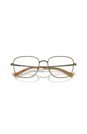 Brooks Brothers 54mm Square Optical Glasses - Gold