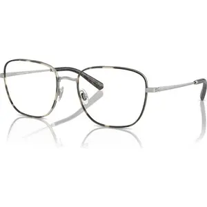 Brooks Brothers 54mm Square Optical Glasses - Silver