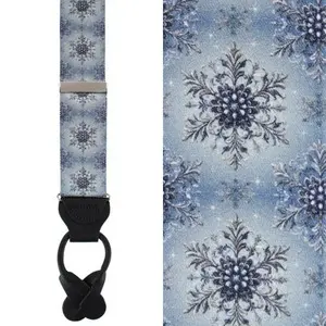 Trafalgar Silk Snowflake Braces - Light Blue