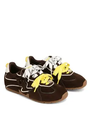 NAKED WOLFE NAKED WOLFE Adored Suede Lace-Up Sneakers Brown