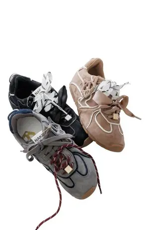 NAKED WOLFE Adored Suede Lace-up Sneakers - Grey Suede