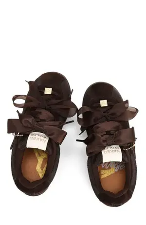 NAKED WOLFE Sneakers With Ribbon Detailing - Brown
