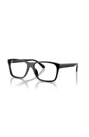 Ralph Lauren 56mm Rectangle Optical Glasses - Black