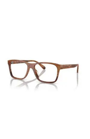 Ralph Lauren 56mm Rectangle Optical Glasses Brown