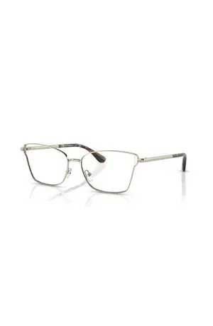 Michael Kors 53mm Rectangle Optical Glasses - Gold