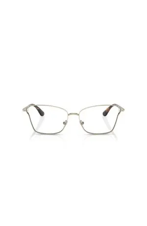 Michael Kors 53mm Rectangle Optical Glasses - Gold