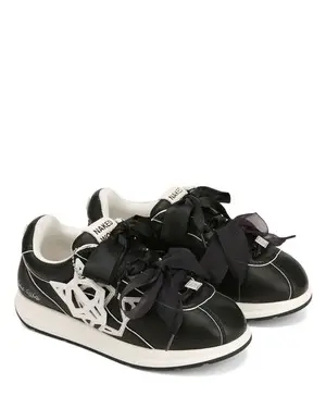 NAKED WOLFE Expense Leather Sneakers - Black