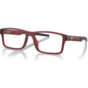 SCUDERIA FERRARI 57mm Rectangle Optical Glasses - Red