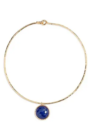Nest Jewelry Lapis Pendant Collar Necklace - Blue
