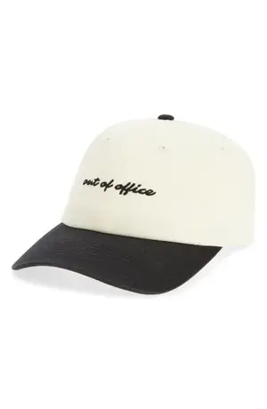 American Needle Out Of Office Embroidered Baseball Cap - Ivory/black