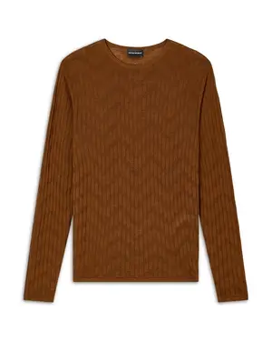 Emporio Armani Chevron Knit Sweater - Rust/copper