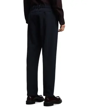 Emporio Armani Regular Fit Double Jersey Jacquard Trousers