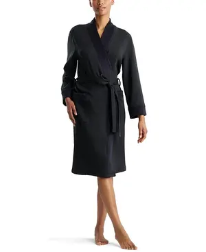 Natori Nova Cozy Brushed Knit Dream Robe - Black