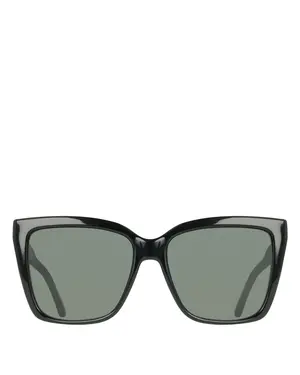 FERRAGAMO Solid Square Sunglasses - Black