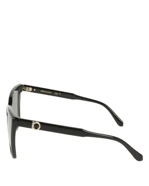 FERRAGAMO Solid Square Sunglasses - Black