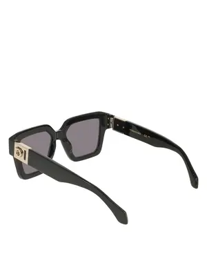 FERRAGAMO Solid Square Sunglasses - Black