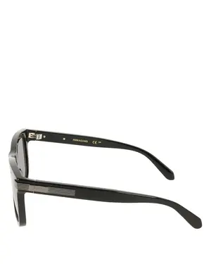 FERRAGAMO Solid Square Sunglasses - Black