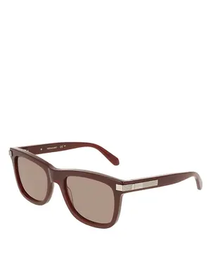 FERRAGAMO Solid Square Sunglasses Red