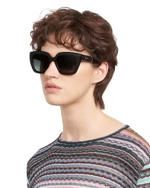 Missoni Gradient Square Sunglasses - Black