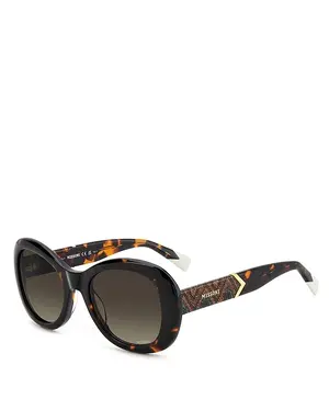 Missoni Gradient Oval Sunglasses - Havana