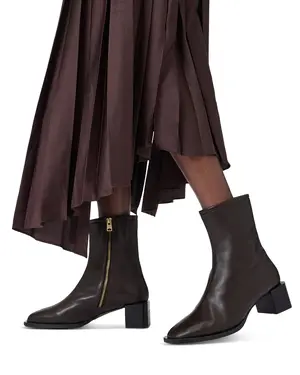 ALLSAINTS Avril Leather Boots - Brown