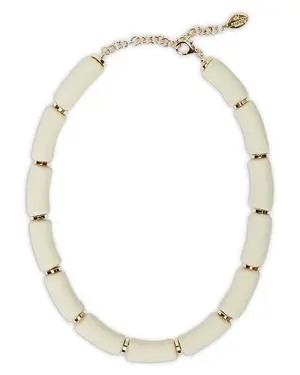 Max Mara Brianza Leather Choker Necklace - Ivory