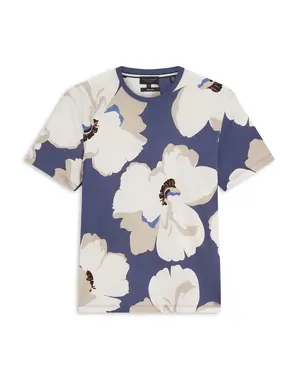 Ted Baker London Kathan Bold Floral Print Tee - Navy