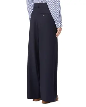 Max Mara Globale Wool Blend Pleated Pants