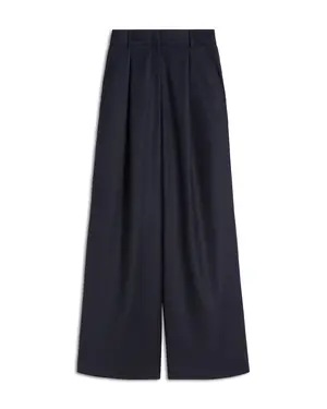 Max Mara Globale Wool Blend Pleated Pants