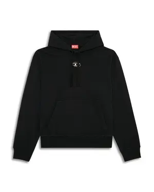 DIESEL® S-macs-hood-od Cotton Hooded Sweatshirt - Deep/black