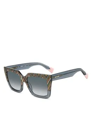 Missoni Gradient Rectangular Sunglasses - Grey Pattern Green