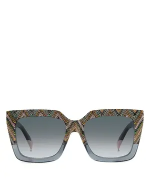 Missoni Gradient Rectangular Sunglasses