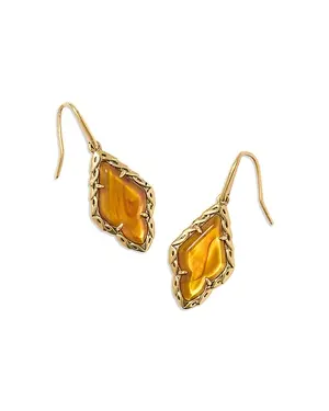 Kendra Scott Adeline Drop Earrings - Dark Amber/gold
