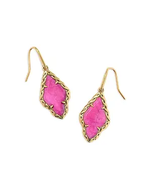 Kendra Scott Adeline Drop Earrings - Dark Fuchsia/gold