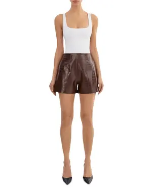 LAMARQUE Faux Leather Shorts